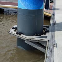 China Floating Dock Pile Guide Pile Guide Pile Cap For Yacht Marina Floating Dock Floating Dock Pile Holder Peg Holder for sale