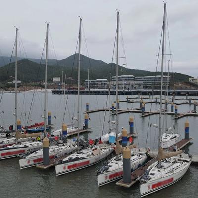 China Marine Grade Aluminum Floating Finger Dock With Mooring Cleats LLDPE Floaters Floating Pontoon For Wharf Engineering for sale