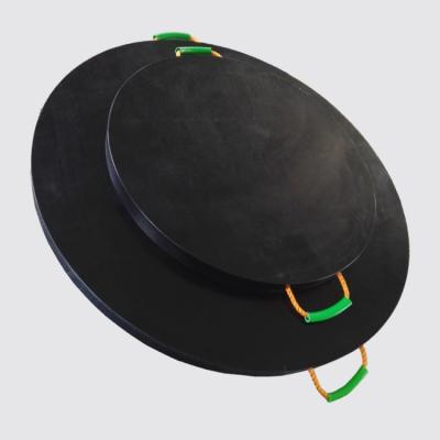 China Round Outrigger Pads HDPE Portable Temporary Mobile Truck Plastic Foot Pads for sale
