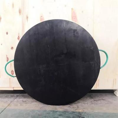 China Impact Resistant Mobile Plastic Round Corners Crane HDPE Outrigger Jack Pads for sale