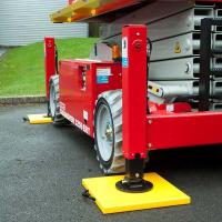 China High Density Polyethylene Plastic Pump Crane Outrigger Pads HDPE Trailer Jack Plate for sale