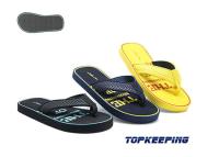 China Beach Kid Flip Flop Yellow Synthetic Sole Slipper EVA Insole for sale