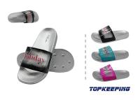 China Summer Jelly Slippers Womens White Slide PVC Lining for sale