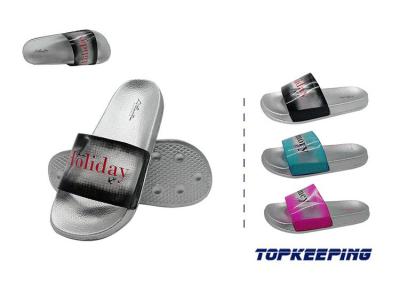 China Summer Jelly Slippers Womens White Slide PVC Lining for sale