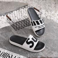 China Soft Mens Rubber Flip Flop Black White Sandal For Summer Beach for sale