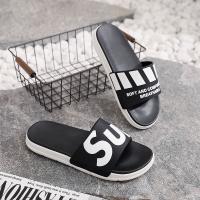 China Soft Mens Rubber Flip Flop Black White Sandal For Summer Beach for sale