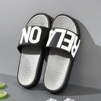 China Latest Summer Mens Rubber Flip Flop PVC Simple LOGO Slipper for sale
