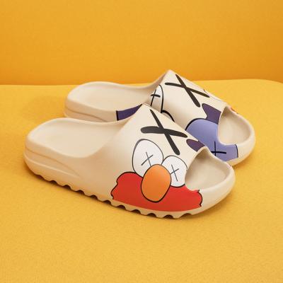 China Happy Summer Cartoon Elmo Yezzy EVA Slides Slipper Women Beach Sandal for sale