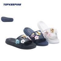 China Sparkle Shiny Sequin Decoration Adult Sliders EVA Stereo Flower for sale