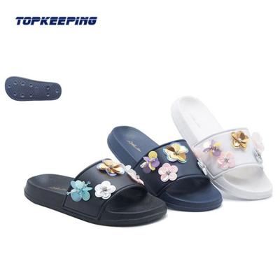 China Sparkle Shiny Sequin Decoration Adult Sliders EVA Stereo Flower for sale