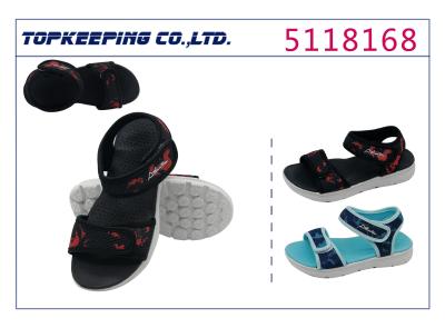 China Summer Outdoor Sports Kids Eva Sandals Black Blue Waterproof for sale