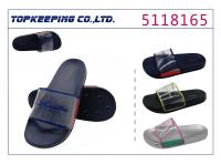 China Indoor Plain Ladies Black Slippers EVA Mutispandex for sale