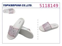 China Lady Female Plain Flat Shoes Slippers With Strap Summer for sale