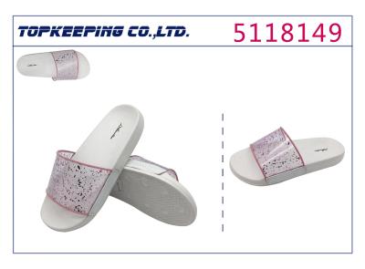 China Lady Female Plain Flat Shoes Slippers With Strap Summer for sale