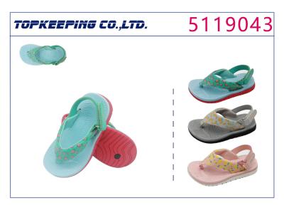 China Flat Kid Boy Baby Flip Flops EVA Sole Cartoon Fruit Pattern for sale
