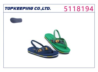 China Leopard Glitter Kids Eva Sandals Flip Flop Thick Bottom for sale