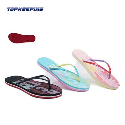 China Outdoor Women Flat Sandal Lady PU EVA Sole Sliders for sale