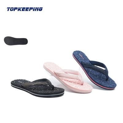 China Fashion Ladies Rubber Slipper Women EVA Fabric Flat Flip Flop for sale