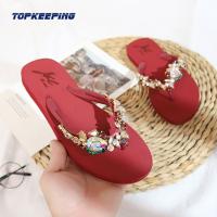 China Summer Classy Lady PE Slipper Bling Diamond Beach Season for sale