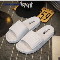 China Custom Logo Mens Rubber Flip Flop Black White Footwear for sale