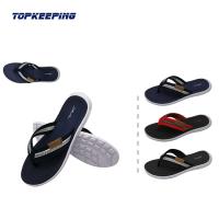 China Flat Black Mens Sports Slippers Footwear With Arch for sale