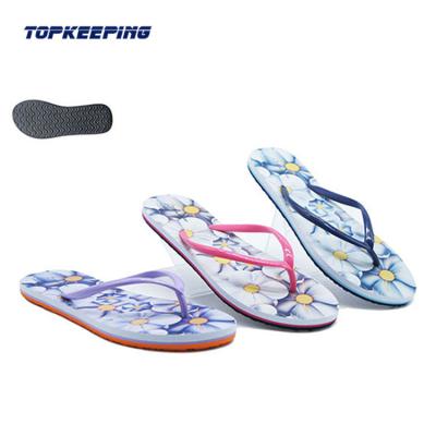 China Latest Fashion Ladies Flip Flop EVA Print Sole Flip Flop for sale