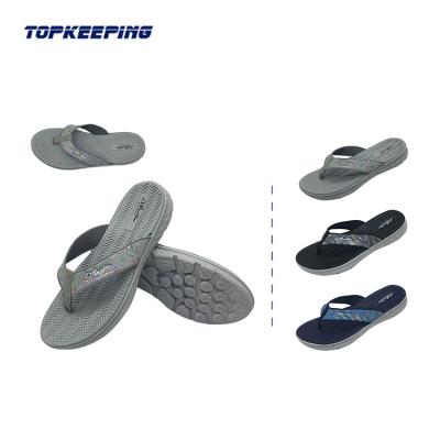 China Custom Logo Fashion Mens Sports Slippers EVA Stylish Flip Flop for sale