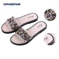China Summer Glitter PVC Jelly Slippers Womens Slide Sandal for sale
