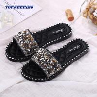China Summer Glitter PVC Jelly Slippers Womens Slide Sandal for sale