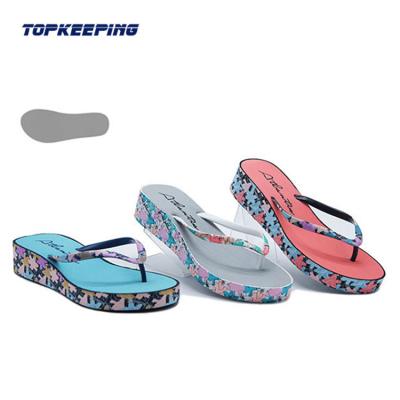 China EVA Platform Thong Flip Flop For Woman Summer Floral Wedge for sale