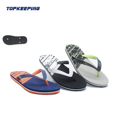 China EVA Unique Beach EVA Flip Flop Splicing Style Insole PVC Sandal For Man for sale