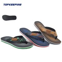 China Multi Color Men Rubber 1.5cm Eva Flip Flop Slippers With Textured Logo for sale