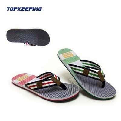 China Colorful Weaving Strap Eva Flip Flop Men TPR Flip Flop for sale