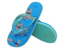 China Summer Blue Kid Flip Flop Beach PVC Trap Rubber Sole Flip Flop for sale