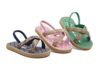 China Cork Grain Rubber Outsole Curved Kids Flower Sandals EVA for sale