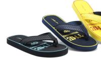 China Beach Kid Flip Flop Yellow Synthetic Sole Slipper EVA Insole for sale