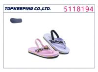 China Leopard Glitter Kids Eva Sandals Flip Flop Thick Bottom for sale