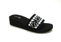 China Fashion Adult Sliders Woman House Slipper Lady Black Sandal High Heel for sale