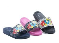 China Simple Flat Girl Kid Flip Flop With Print PU Upper for sale