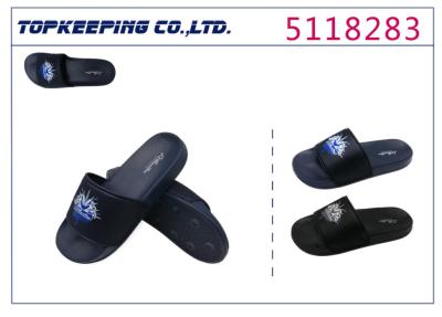 China Summer Nude Black Mens Black Slippers Brand Design for sale