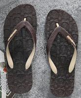 China Textured PE Slipper Adult Footwear Soft Flip Flop For Man for sale