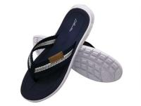 China Flat Black Mens Sports Slippers Footwear With Arch for sale