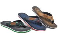 China Multi Color Men Rubber 1.5cm Eva Flip Flop Slippers With Textured Logo for sale