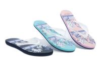 China Custom Print Summer Ladies Flip Flop Pink Wedge EVA for sale