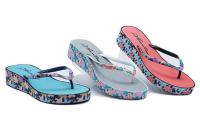 China EVA Platform Thong Flip Flop For Woman Summer Floral Wedge for sale