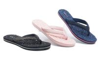 China Fashion Ladies Rubber Slipper Women EVA Fabric Flat Flip Flop for sale