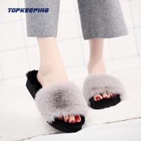 China Custom Winter Outdoor Sliders Womens Fluffy For Lady for sale