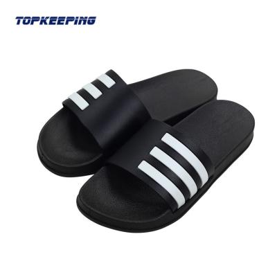 China Custom Logo Stripe Summer Pvc Odm Sliders Slippers For Men for sale