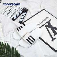 China Custom Logo Stripe Summer Pvc Odm Sliders Slippers For Men for sale