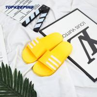 China Custom Logo Stripe Summer Pvc Odm Sliders Slippers For Men for sale
